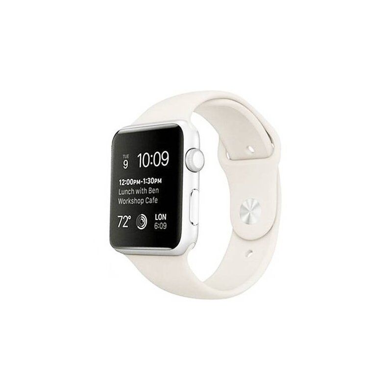Curea din silicon, pentru Apple Watch 41mm / 40mm / 38mm - M/L - bej ...
