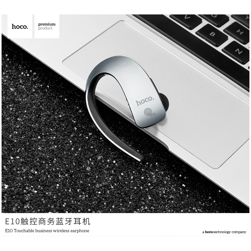 Cască wireless Bluetooth HOCO, pentru Apple iPhone - gri - AppleKing.ro