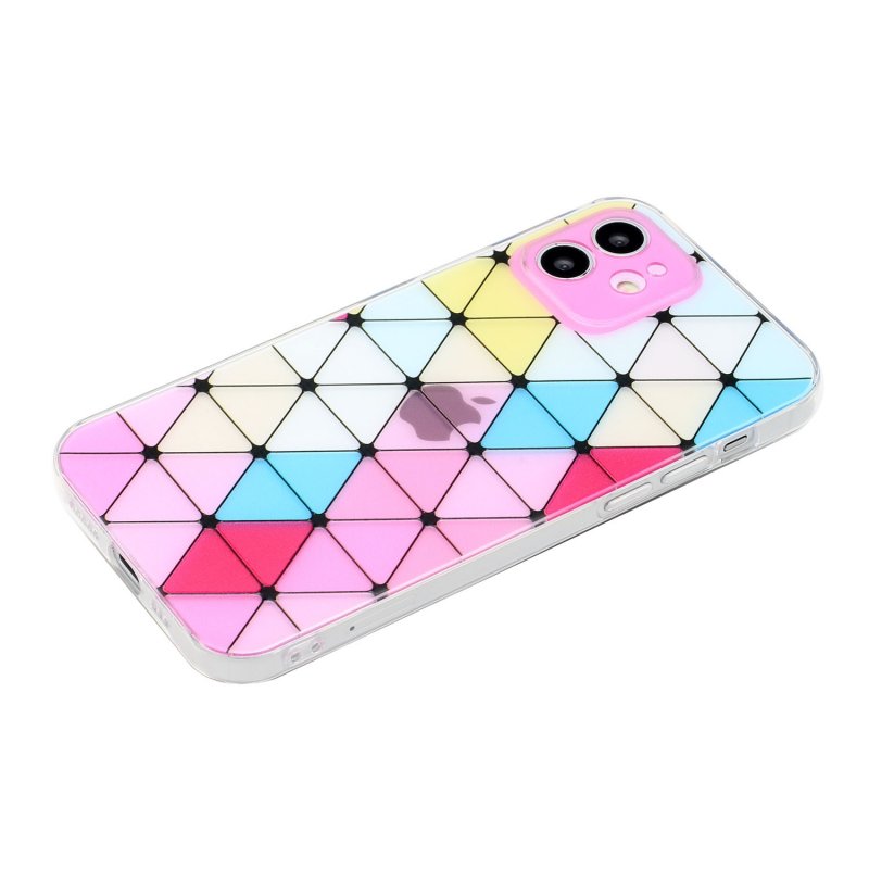 Husă moale cu model de vitralii pentru iPhone 11 - roz - Appleking.ro