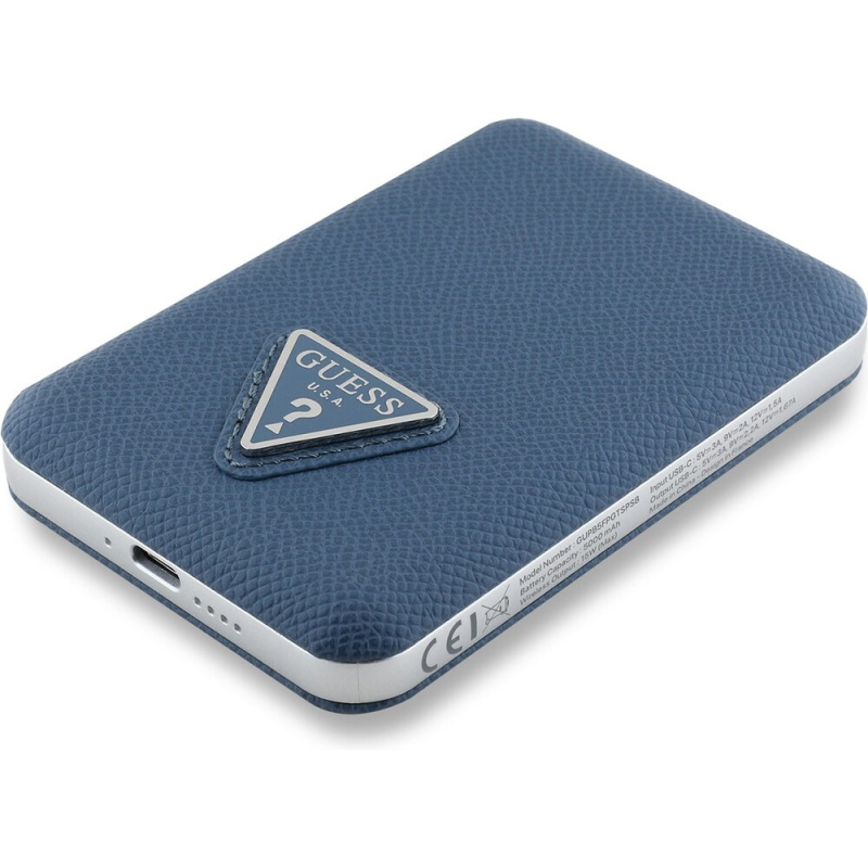 Guess Grained Triangle Logo Powerbank wireless MagSafe cu port USB-C ...